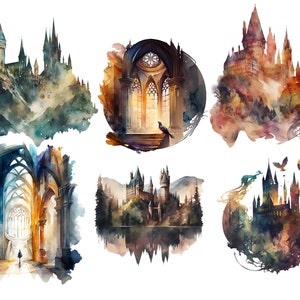 Magic School Bundle. Halloween Clipart, Witch and Wizard Png. Wands ...