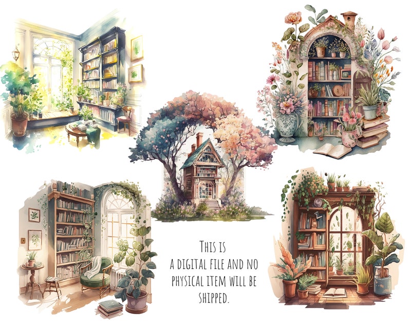 Book Clipart Books Bundle Reading Clipart Library Clipart - Etsy