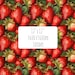Strawberry Digital Paper, Berries, Seamless Pattern, Summer Pattern ...