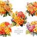 Yellow Flowers PNG, Watercolor Floral Clipart Bouquets, Boho Bouquets ...