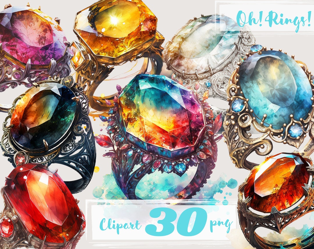 Jewelry Clipart, Ring Clip Art, Gemstone, Jewellery, Emerald, Diamond ...