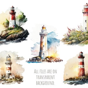 Lighthouse Clipart. Sea Clipart, Nautical Clip Art, PNG. Beach, Summer ...