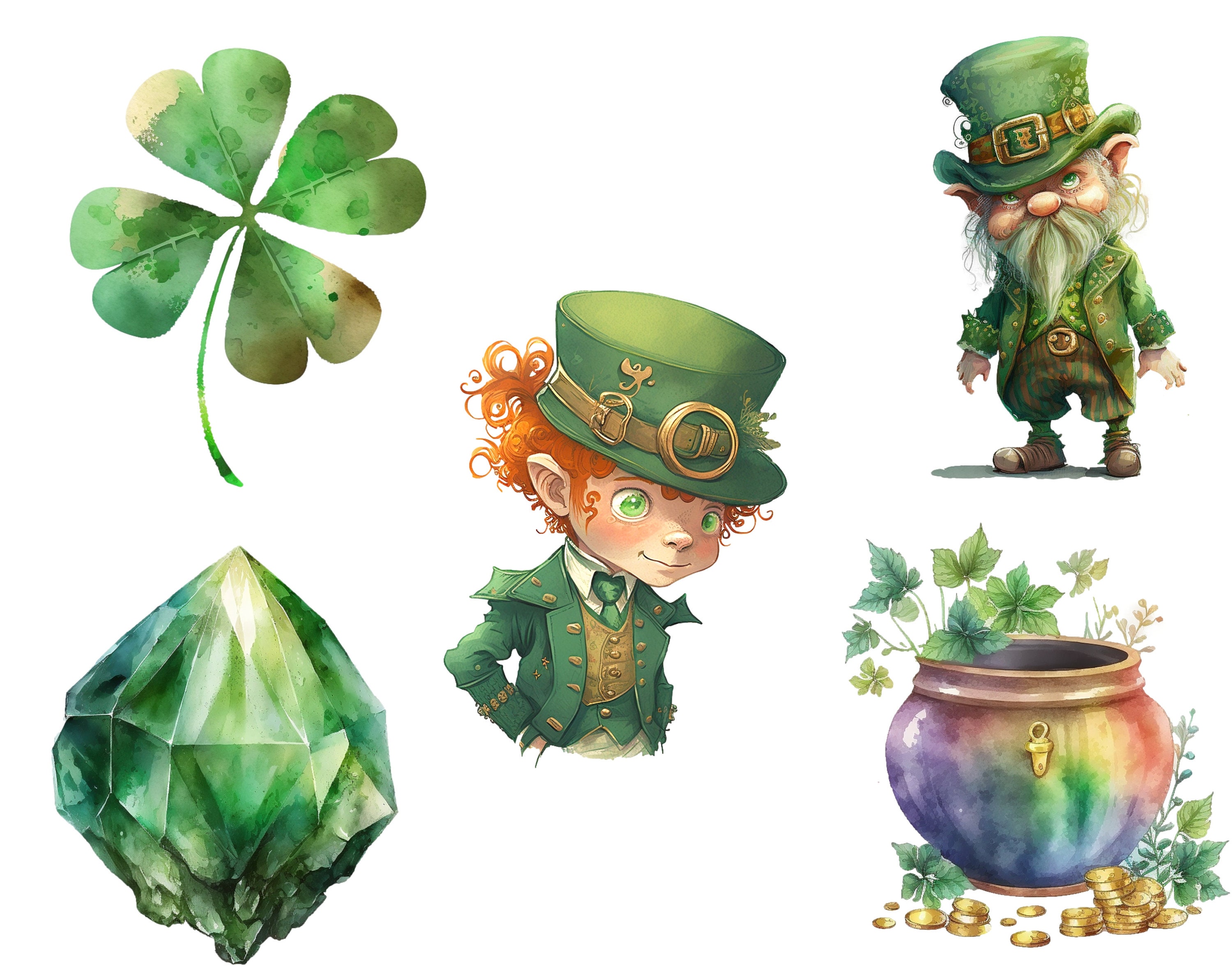 St.patrick 's Day Clipart Irish Clipart Clover Clipart. - Etsy