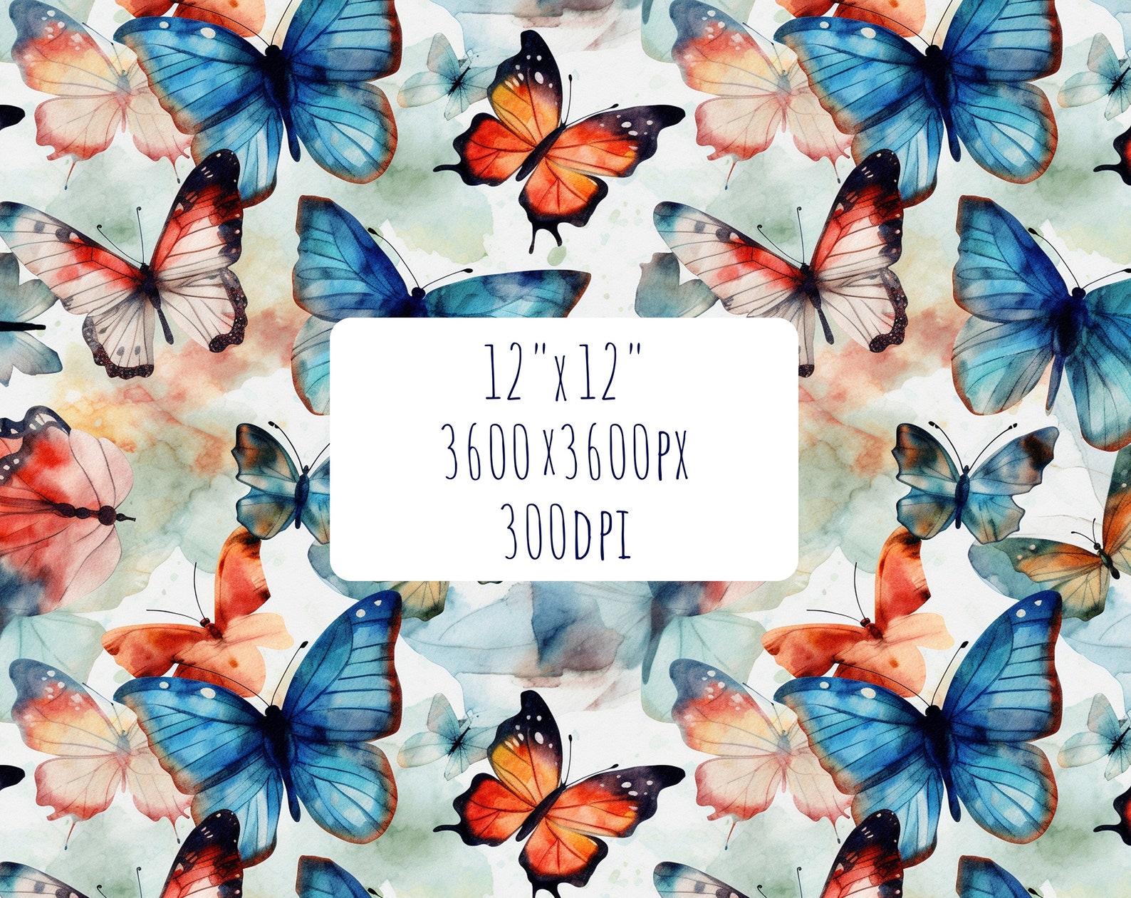 Butterfly Digital Paper Seamless Pattern Flower Pattern. - Etsy