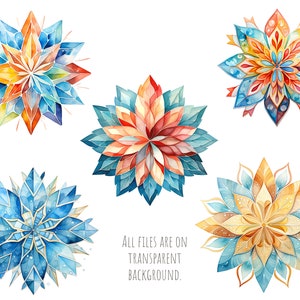 Snowflakes Clipart, Snow Clipart, Winter Clipart, Christmas. Digital ...