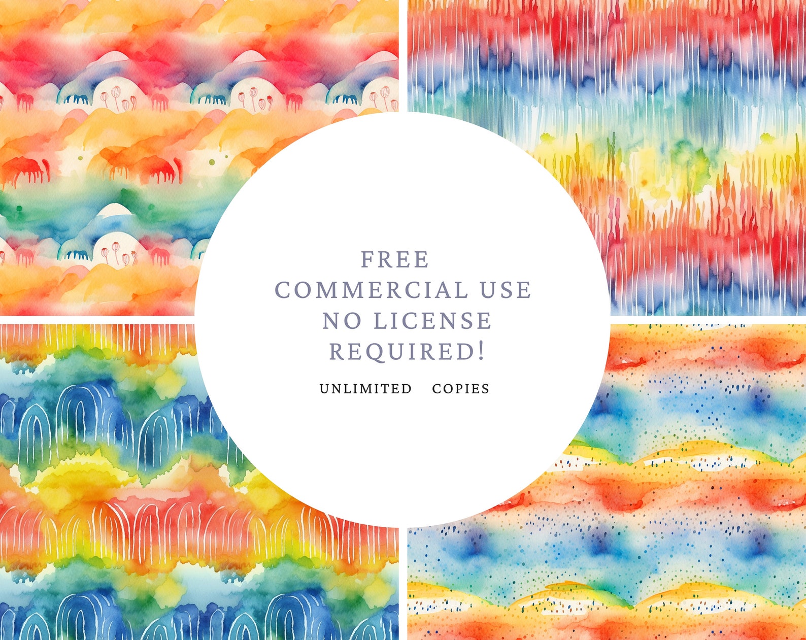 Rainbow Digital Paper Seamless Pattern Colored Pattern. - Etsy