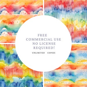 Rainbow Digital Paper, Seamless Pattern, Colored Pattern. Nursery ...