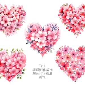 Pink Heart Clipart. Valentines Clipart, Love Clip Art, Wedding PNG ...