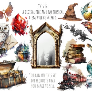 Magic School Bundle. Halloween Clipart, Witch and Wizard Png. Wands ...