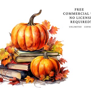 Autumn Book Clipart Books Bundle Reading Clipart Library - Etsy