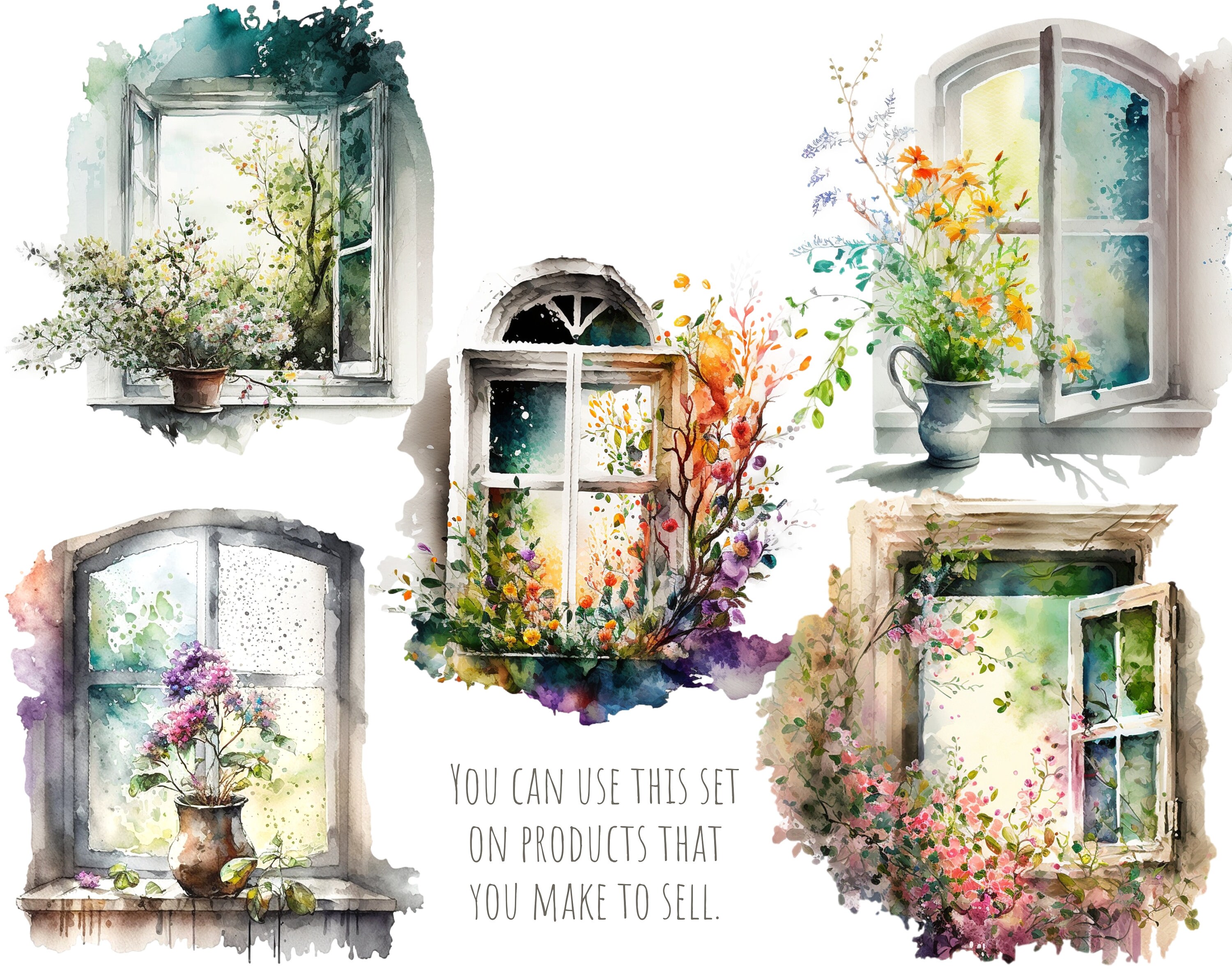 Window Clipart Spring Windows Clip Art Png. Digital - Etsy Canada