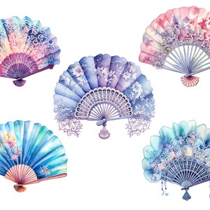 Hand Fan Clipart, Vintage Clipart, Retro Clipart, Victorian Clipart ...