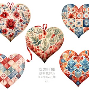 Christmas Heart Clipart. Winter Clipart, Love Clip Art, Wedding PNG ...