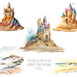 Sand Castle Clipart. Beach Clip Art. Vacation Clipart. Sea Resort ...