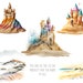 Sand Castle Clipart. Beach Clip Art. Vacation Clipart. Sea Resort ...
