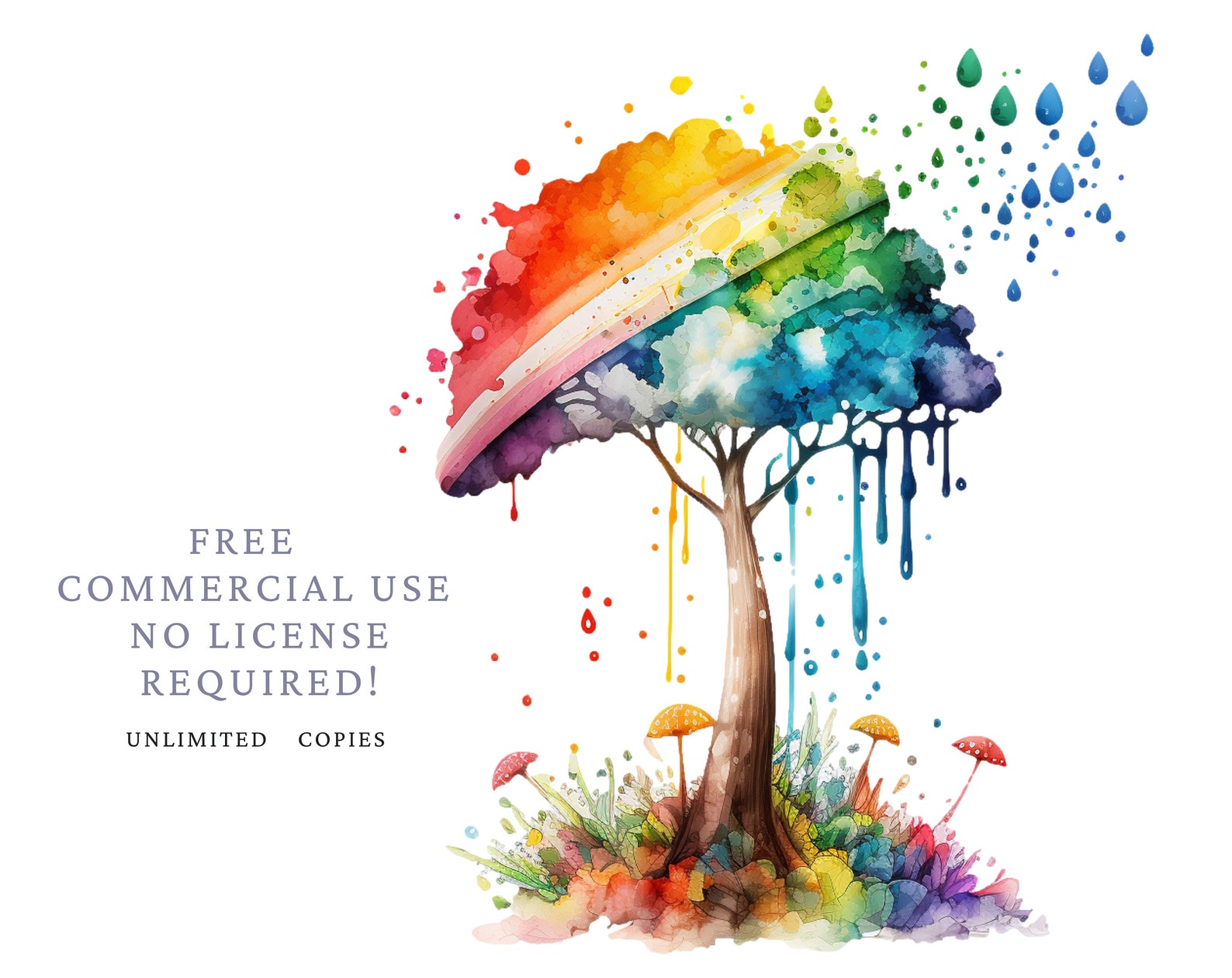 Rainbow Clipart, Watercolor Rainbow Clip Art, Background Rainbow ...
