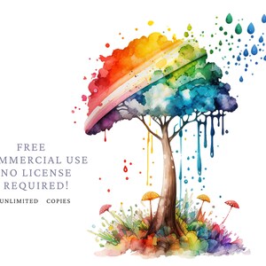 Rainbow Clipart, Watercolor Rainbow Clip Art, Background Rainbow ...