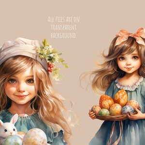 Easter Clipart, Easter Girl Clipart, Spring Clipart, Boho Easter, Junk ...