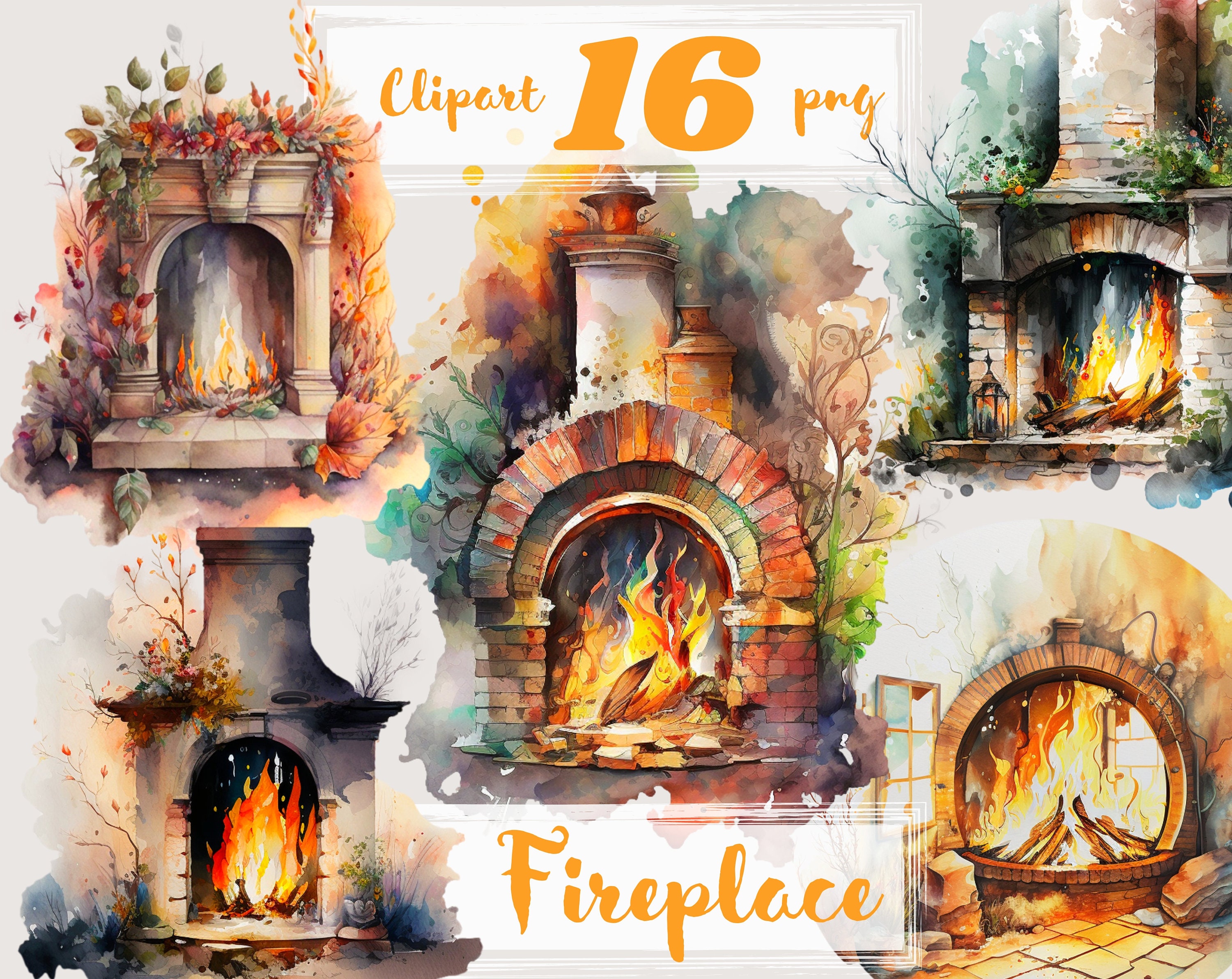 Fireplace Fire Clipart