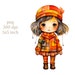 Autumn Girls Clipart Fall Clipart Autumn PNG Autumn Junk - Etsy