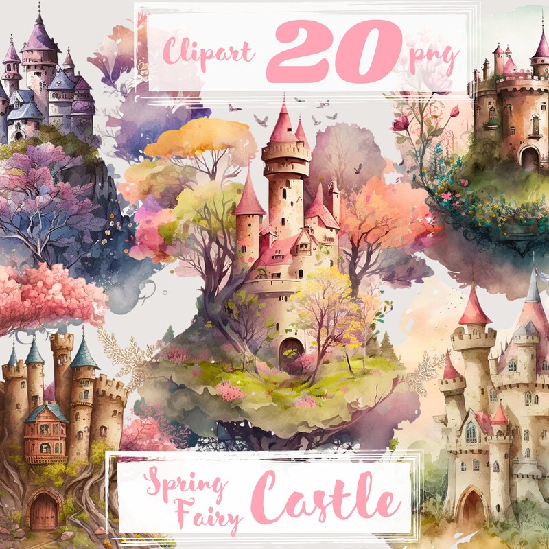 Castle Clipart - Etsy