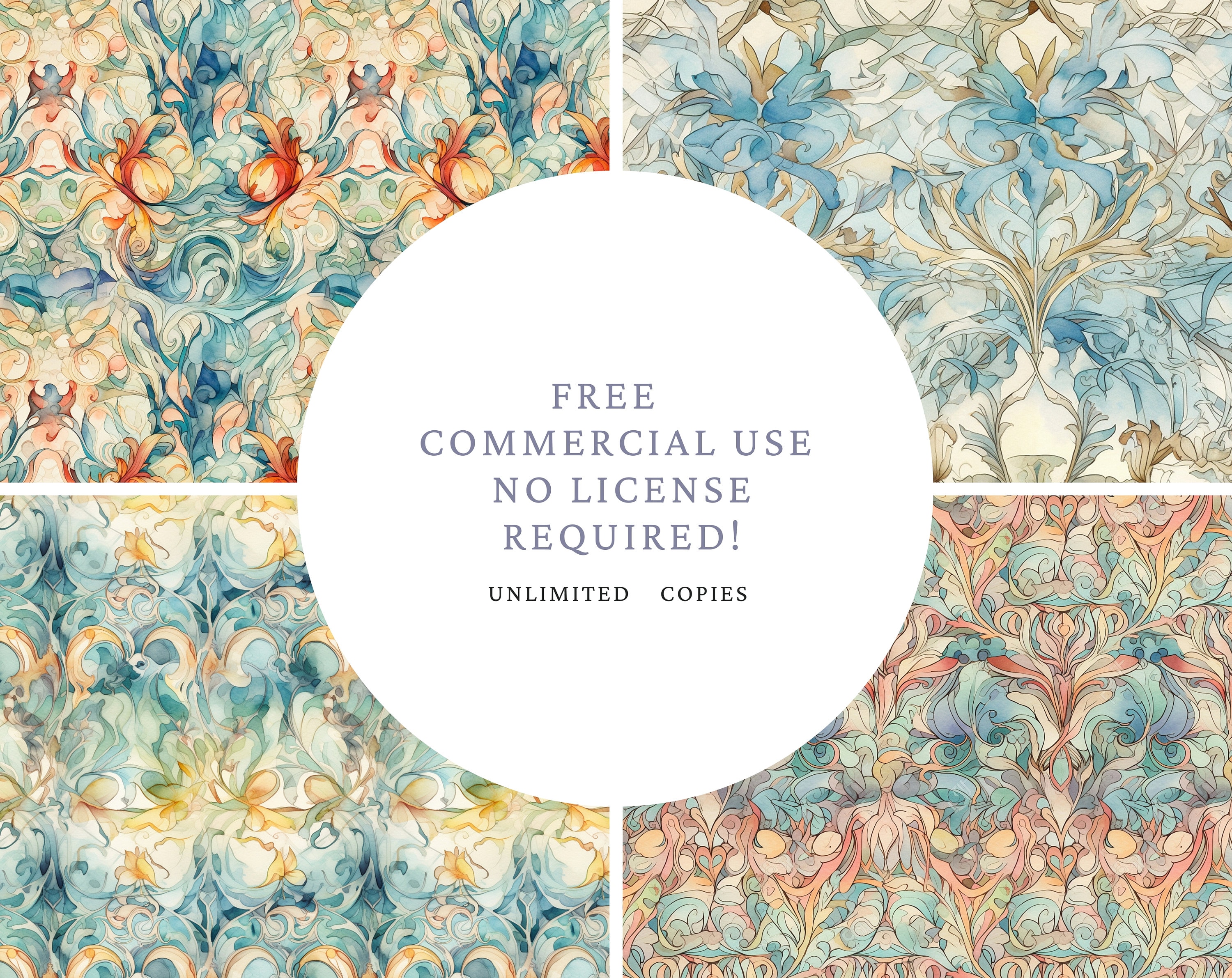 Art Nouveau Digital Paper Geometric Digital Paper Seamless - Etsy