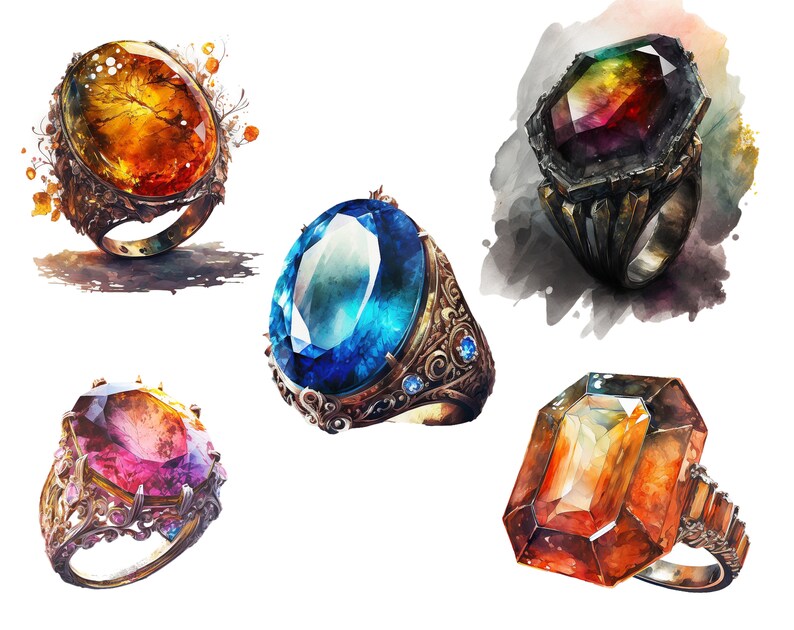 Jewelry Clipart Ring Clip Art Gemstone Jewellery Emerald - Etsy