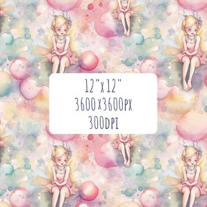 Fairy Digital Paper, Seamless Pattern, Flower Pattern. Bubble Clipart ...