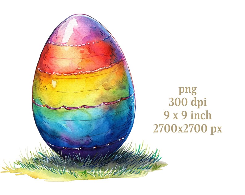 Rainbow Easter Clipart, Easter Eggs Clipart, Boho Easter, Bunny, Junk ...