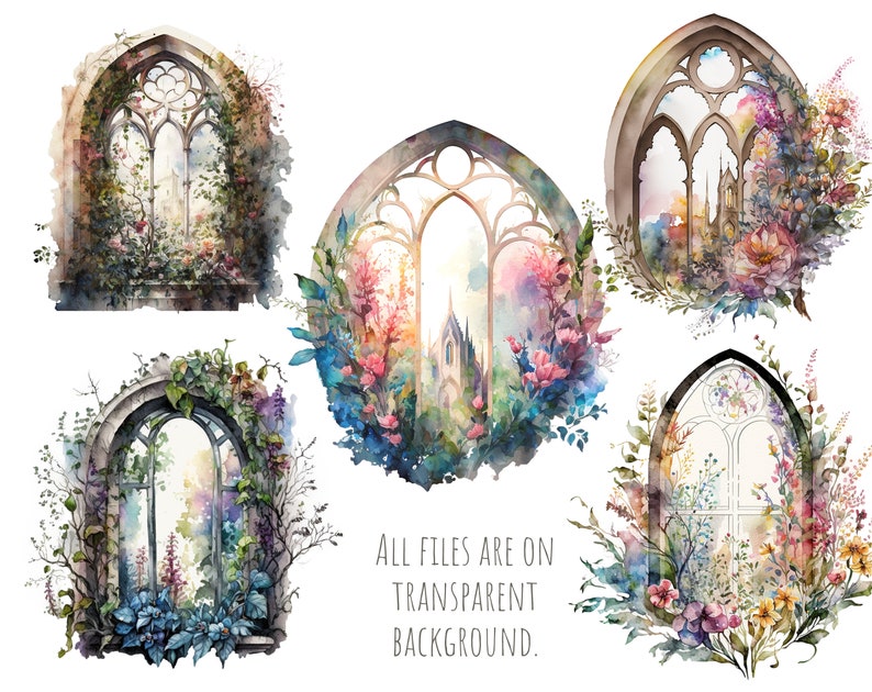 Gothic Window Clipart Church Windows Clip Art Png. Digital - Etsy Australia
