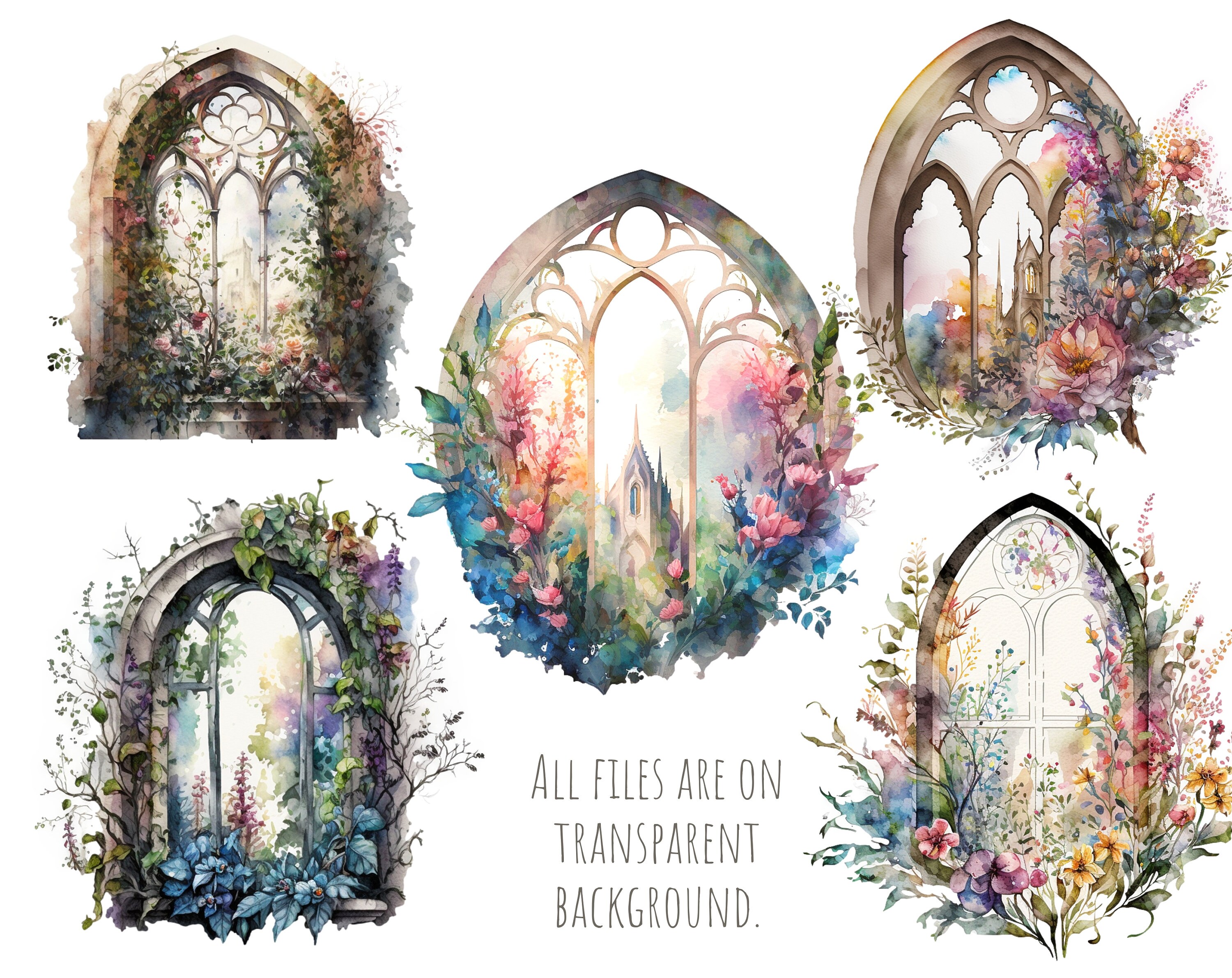 Gothic Window Clipart Church Windows Clip Art Png. Digital - Etsy Australia