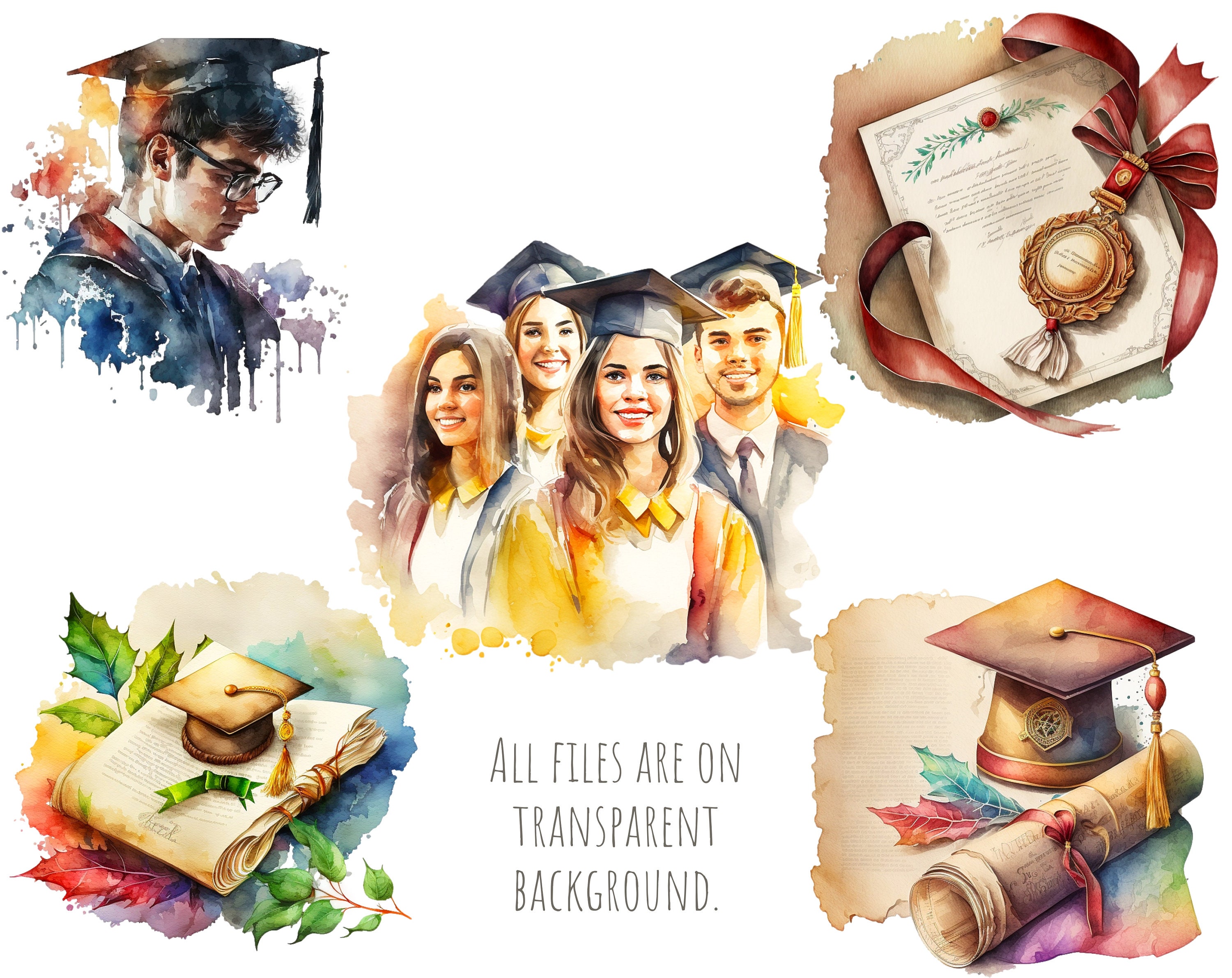 Imágenes prediseñadas de graduación. Clip Art de Escuela y - Etsy México