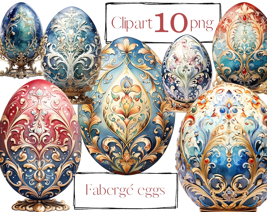 Easter Clipart, Faberge Egg, Easter Eggs Clipart, Boho Easter, Junk ...