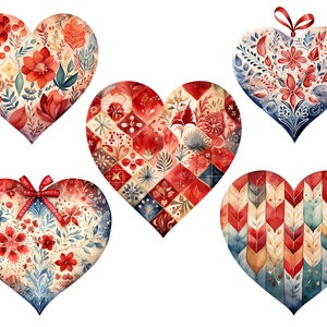 Christmas Heart Clipart. Winter Clipart, Love Clip Art, Wedding PNG ...