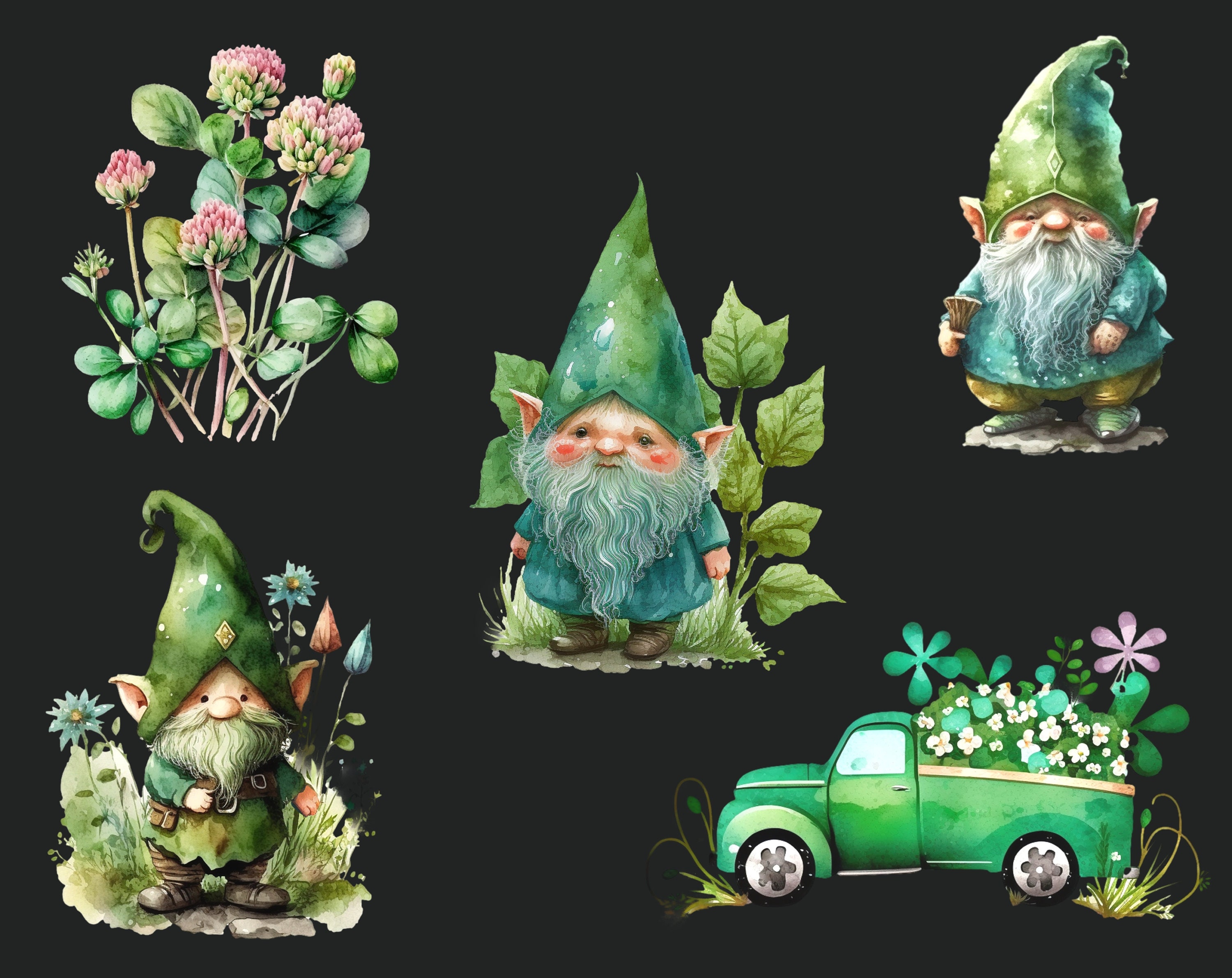 St.patrick 's Day Clipart Leprechaun Watercolor Clipart - Etsy