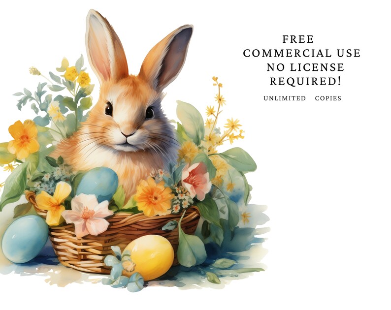 Easter Clipart, Easter Bunny Clipart, Spring Clipart, Boho Easter, Junk ...