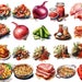 Food Clipart. Cook Clipart. Watercolor Bundle. Vegetables, Meet, Fish ...