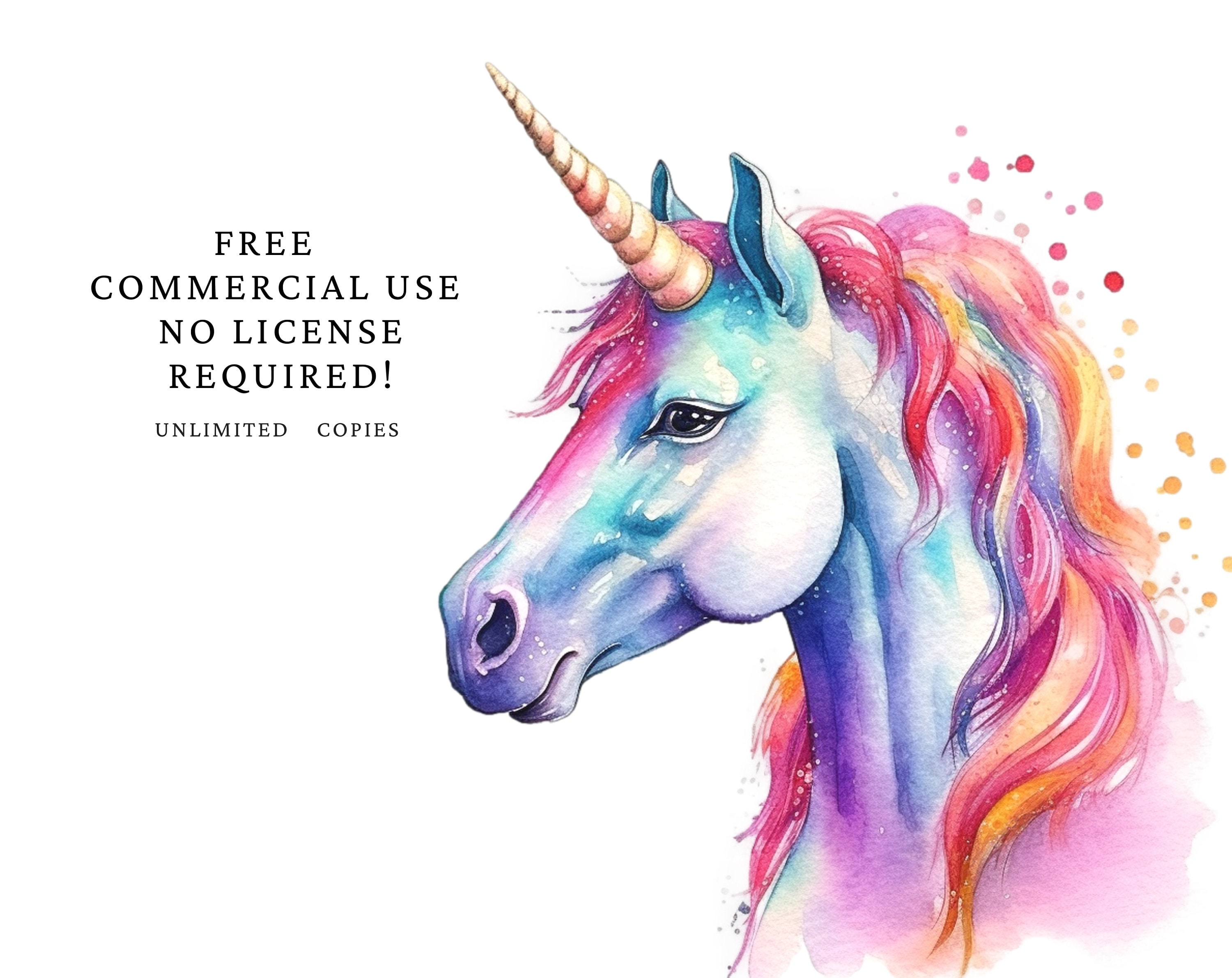 Rainbow Unicorn Clipart. Nursery Clipart. Magic Clipart Kid - Etsy