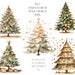 Boho Christmas Tree Clipart. Christmas Decoration Clipart. Christmas ...