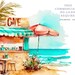 Beach Coffee Shop Clipart, Cafe Clip Art, Png. Digital Watercolor. Free ...