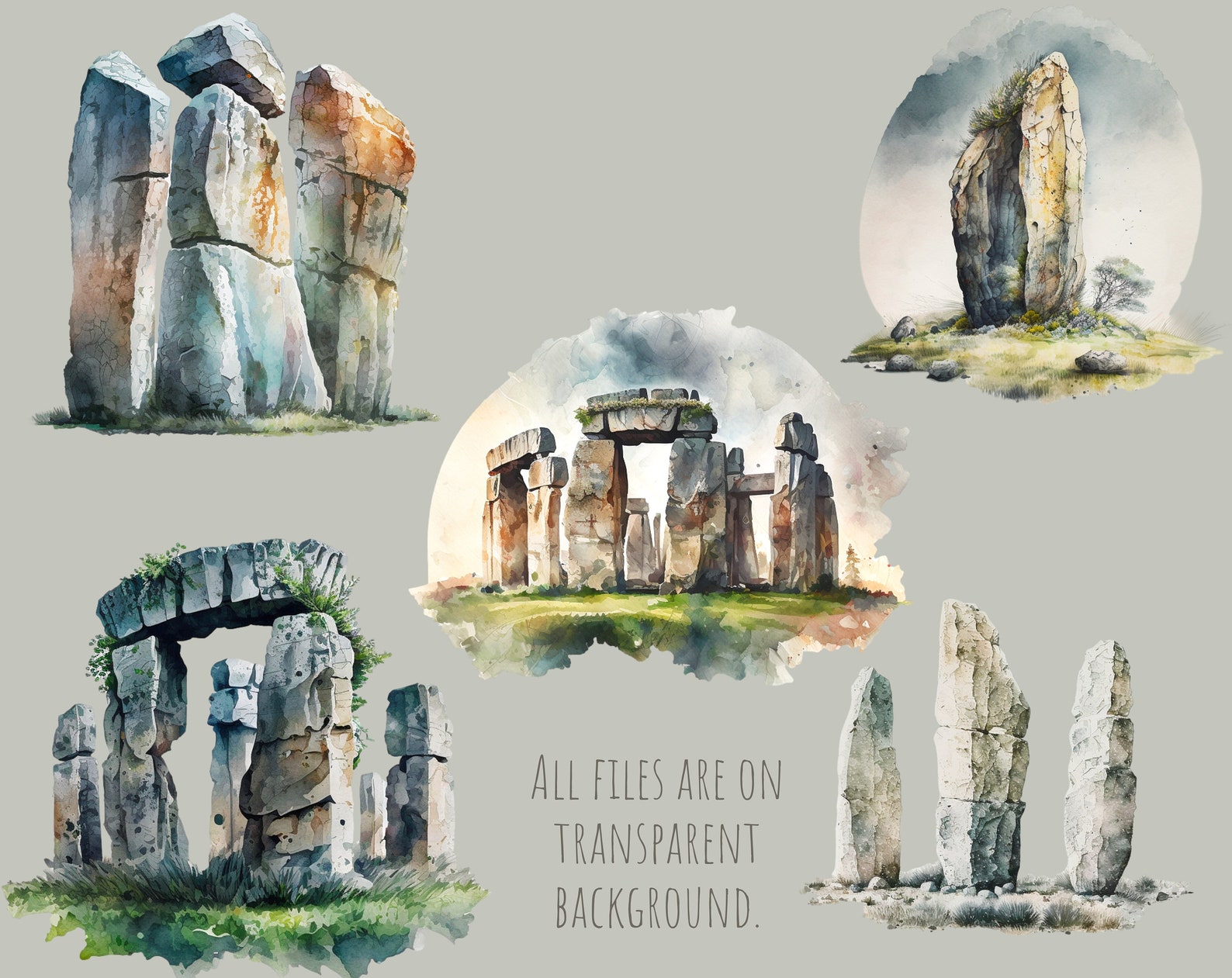 Stonehenge Clipart Megalith Menhir Ancient Civilization - Etsy