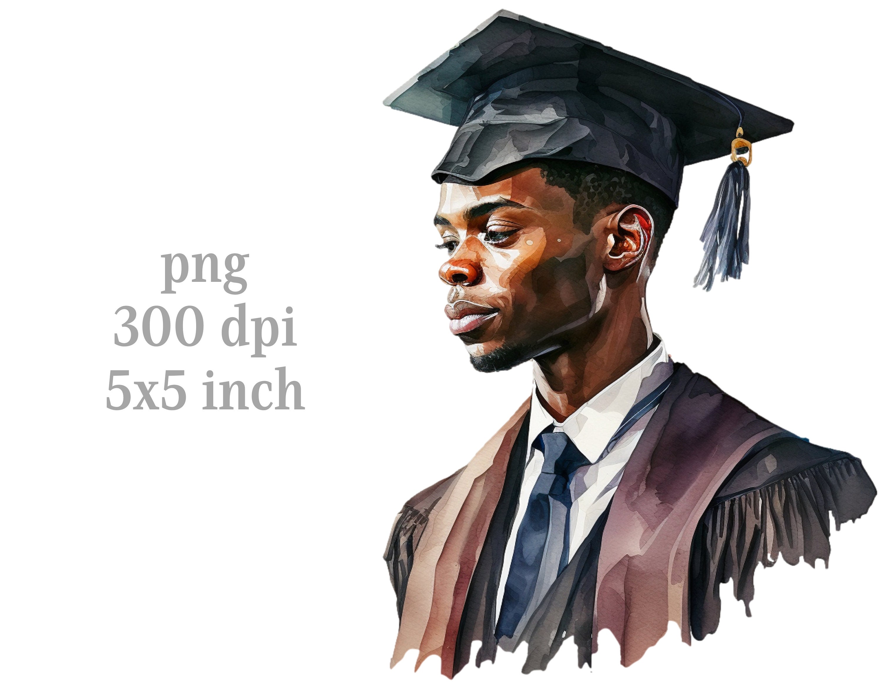 Watercolor Graduation Clipart, School University PNG (digital Download ...