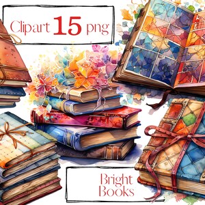 Book Clipart Books Bundle Reading Clipart Library Clipart - Etsy