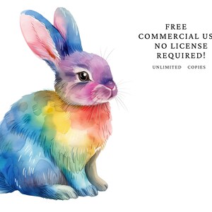 Rainbow Easter Clipart, Easter Eggs Clipart, Boho Easter, Bunny, Junk ...