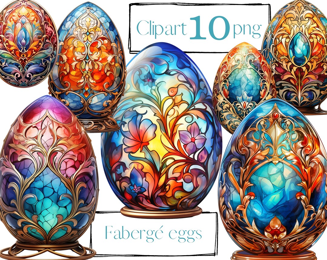 Easter Clipart, Faberge Egg, Easter Eggs Clipart, Boho Easter, Junk ...