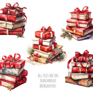 Winter Book Clipart, Books Bundle, Reading Clipart, Library, Old Books ...
