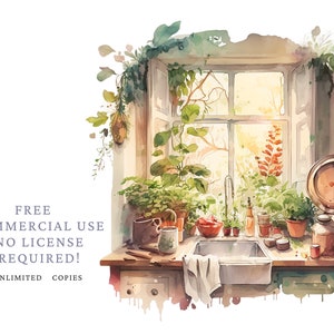 Fairy Kitchen Clipart, Png. Magic Cooking. Elf Food. Digital Watercolor ...