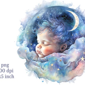 Celestial Baby Clipart. Nursery Clipart. Children Clipart, Kid Clipart ...