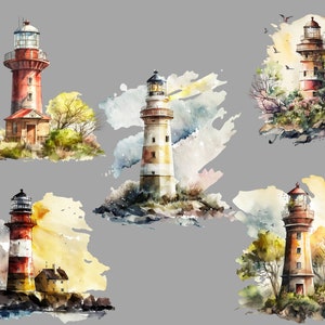 Lighthouse Clipart. Sea Clipart, Nautical Clip Art, PNG. Beach, Summer ...