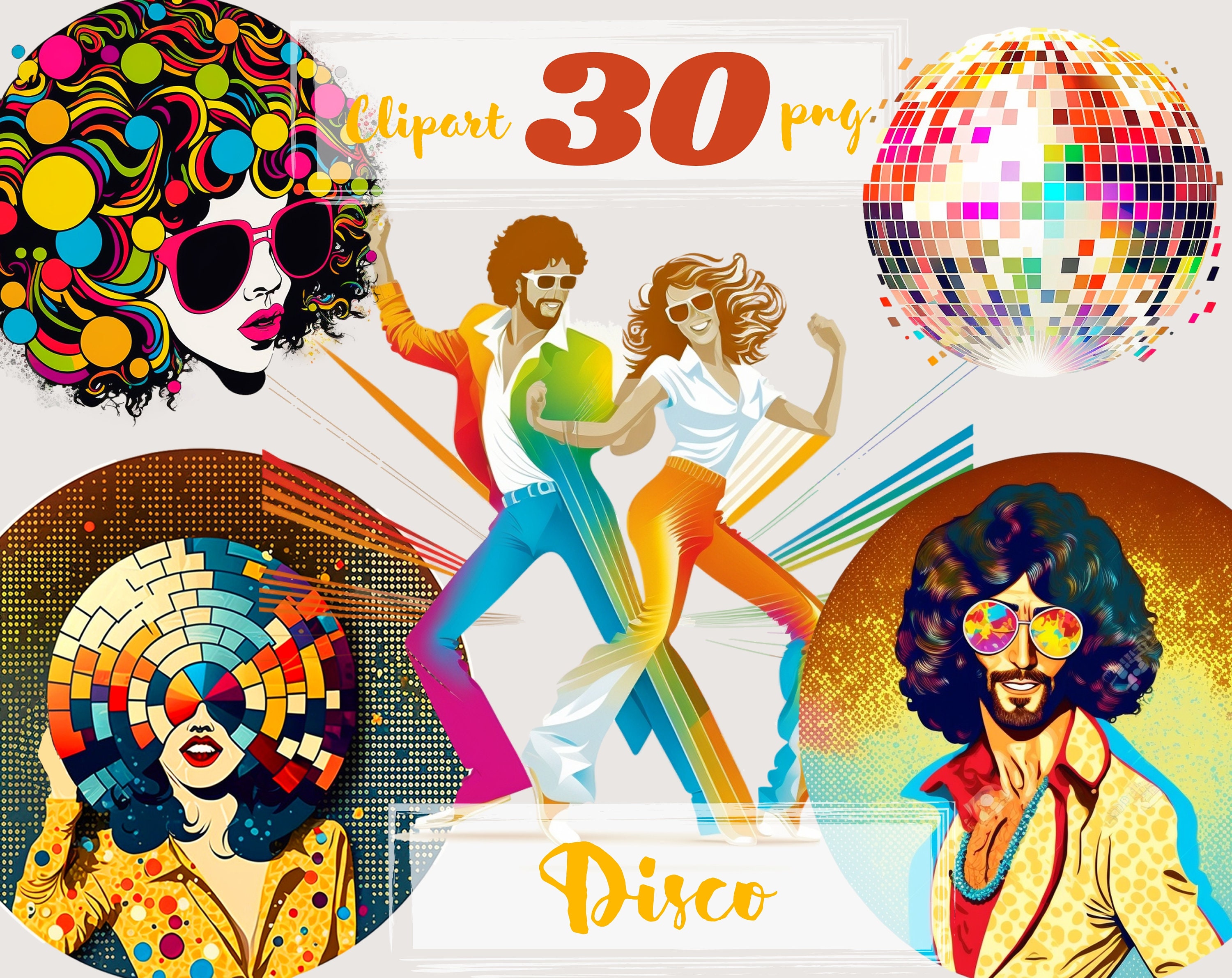 1960s Dancing Clipart